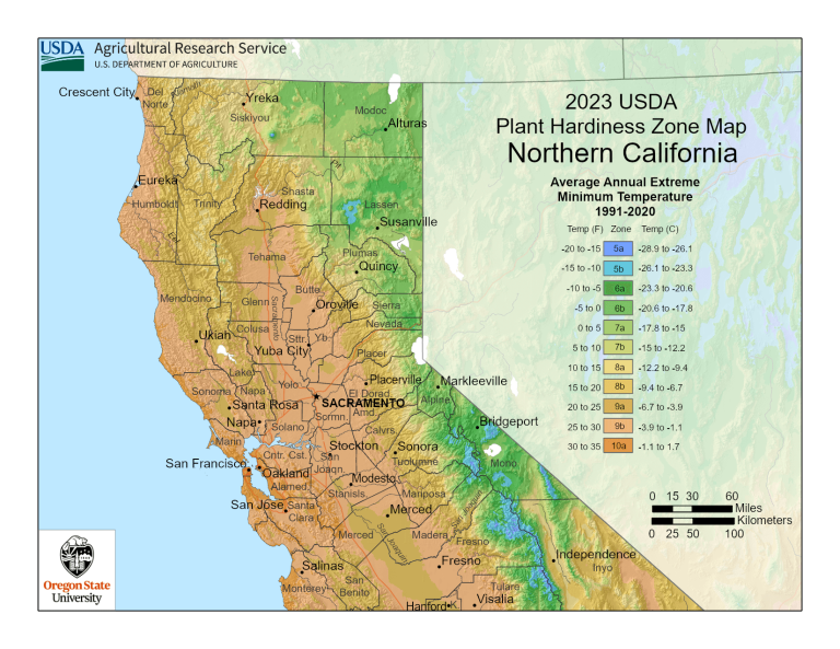 California Planting Zones: Map of California Growing Zones