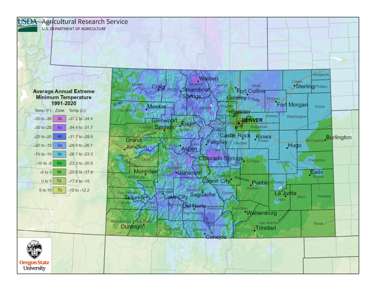 Colorado Planting Zones: Map of Colorado Growing Zones